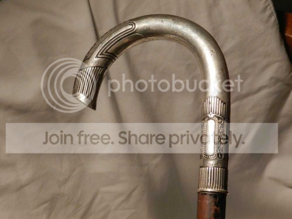 800 Grade unknown hallmark cane - www.925-1000.com